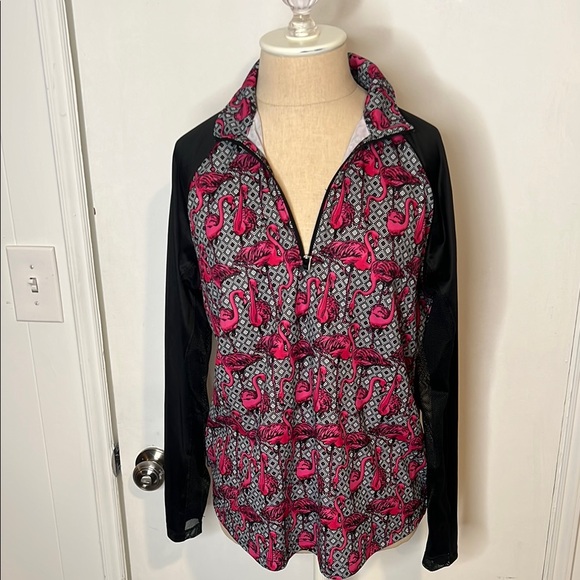 Fringe Studio | Jackets & Coats | Womens Pink Flamingo Golf Jacket ...